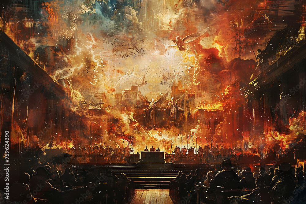 Celestial court convened, with saints and sinners alike facing the ...