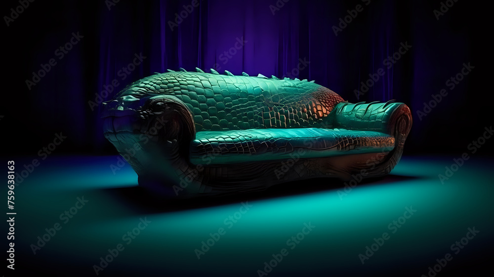 Surreal Reptilian Couch Design. Unique couch design with reptile-like ...
