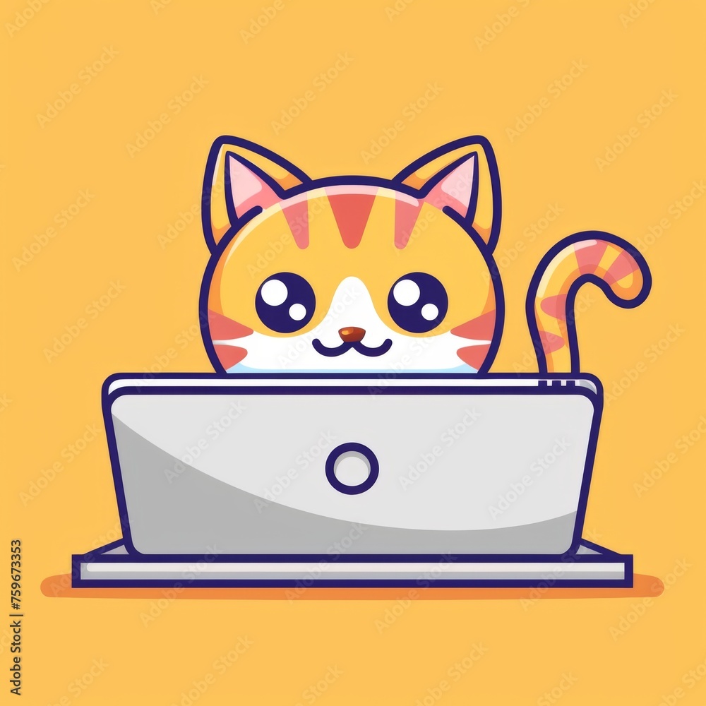 Simple emoji of a person teaching computer software and distance ...