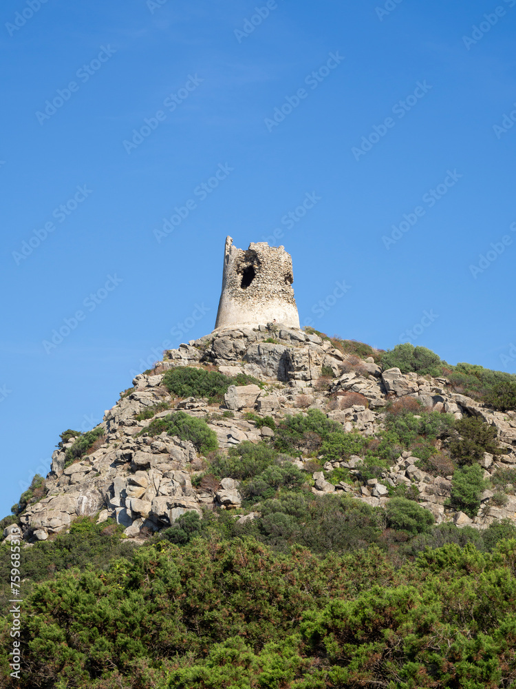 The Porto Giunco tower is a Spanish watchtower located on the ...