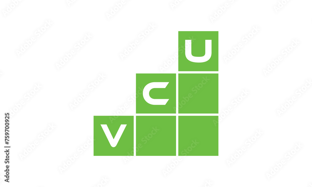 VCU initial letter financial logo design vector template. economics ...