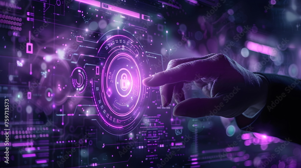 Digital Network Illuminatio, A futuristic illustration of a glowing ...