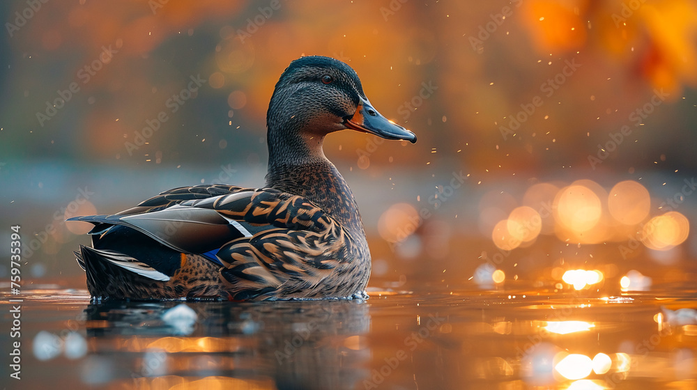 wildlife photography, authentic photo of a duck in natural habitat ...