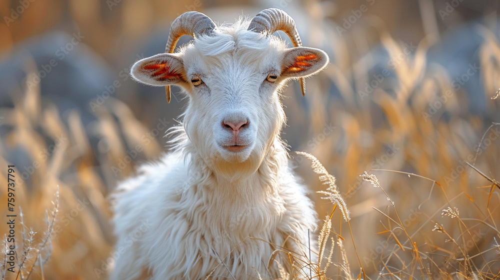 wildlife photography, authentic photo of a goat in natural habitat ...