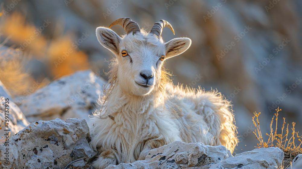 wildlife photography, authentic photo of a goat in natural habitat ...