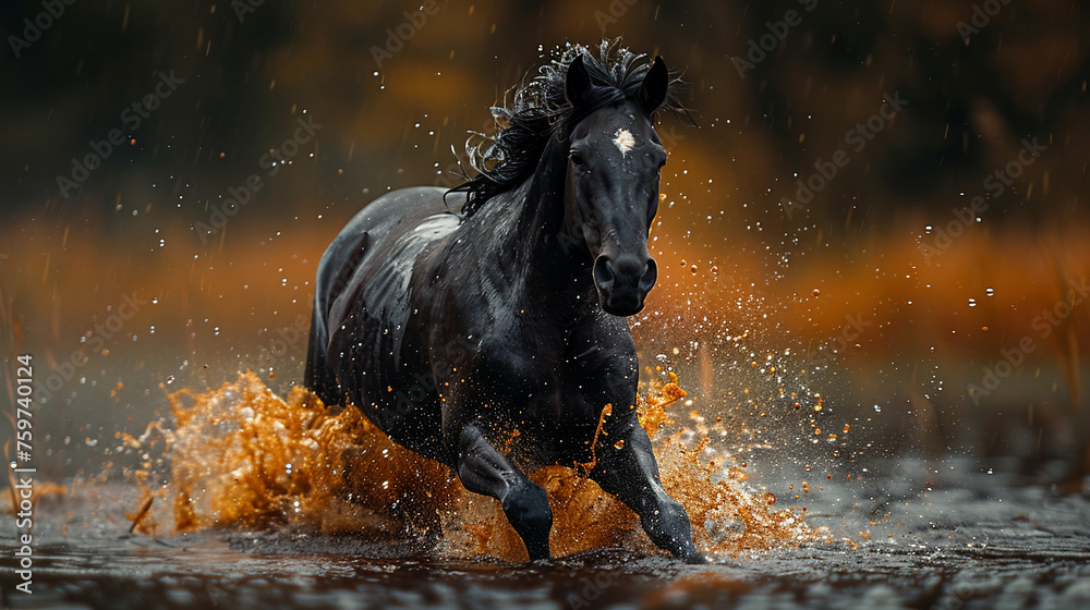 wildlife photography, authentic photo of a horse in natural habitat ...