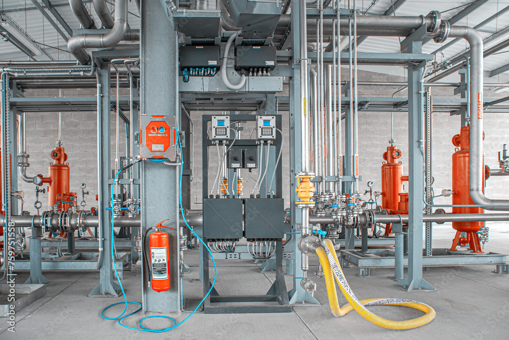 New petrochemical loading technology instalation. Stainless steel ...