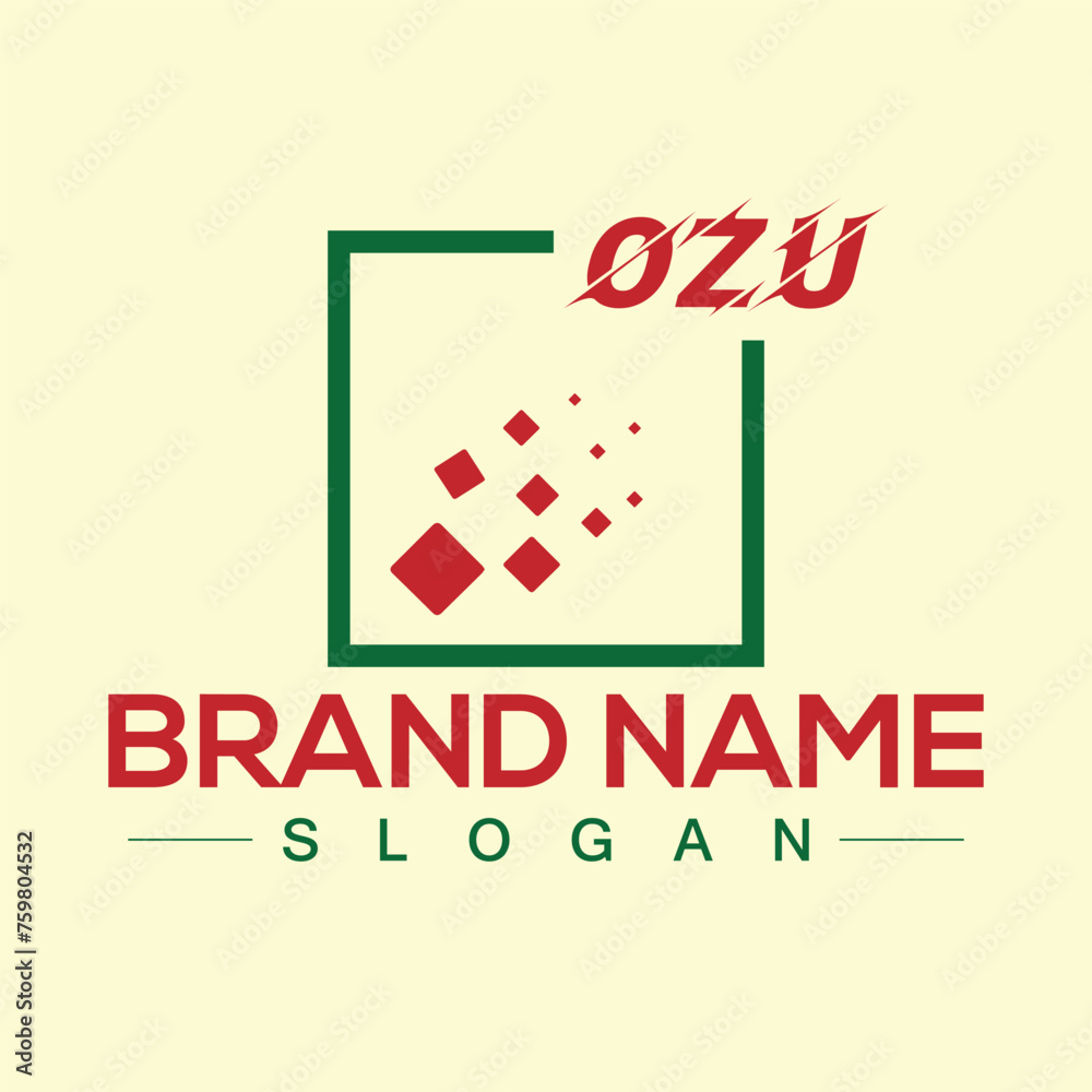 Letter OZU Creative Logo Design Template with Modern Letter Design ...