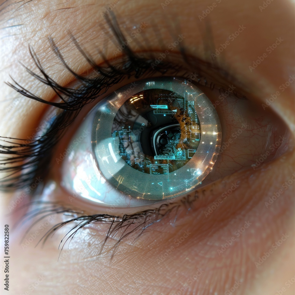 smart contact lenses with augmented reality capabilities Stock ...