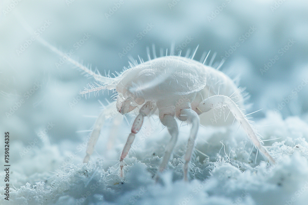 Dust mite fantastic or futuristic, microscopic parasites and animal ...