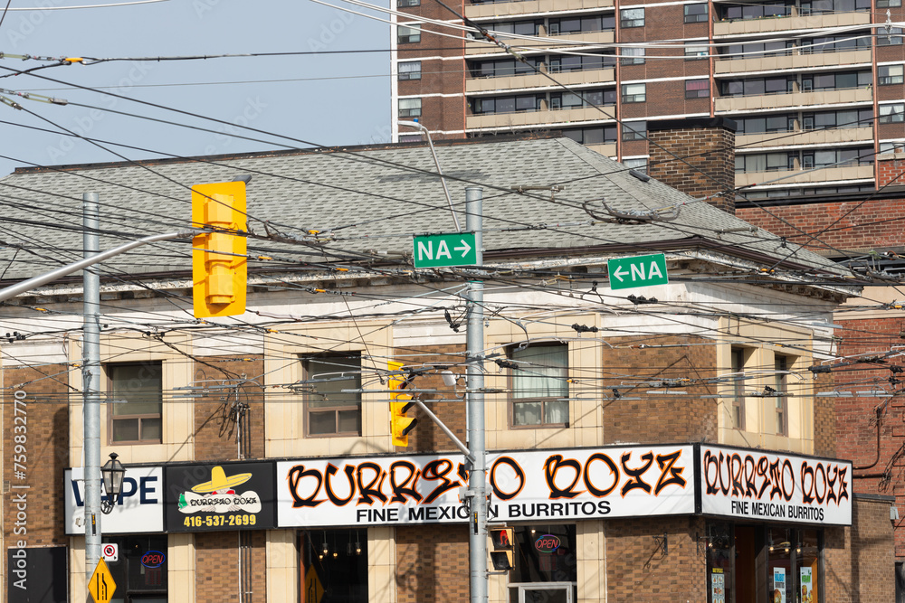 exterior building and sign of Burrito Boyz located at 1736 Queen Street ...