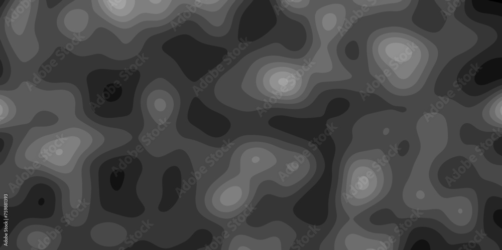 Gray Stylized topographic contour map. Geography scheme and terrain ...