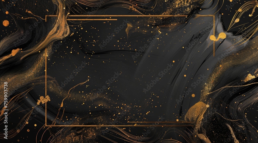Luxury gold and black premium vip card background. A golden square ...