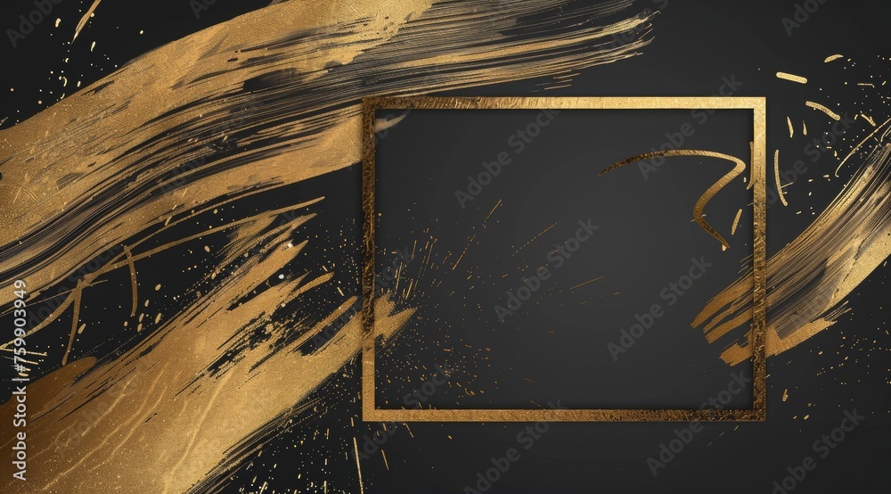 Luxury gold and black premium vip card background. A golden square ...