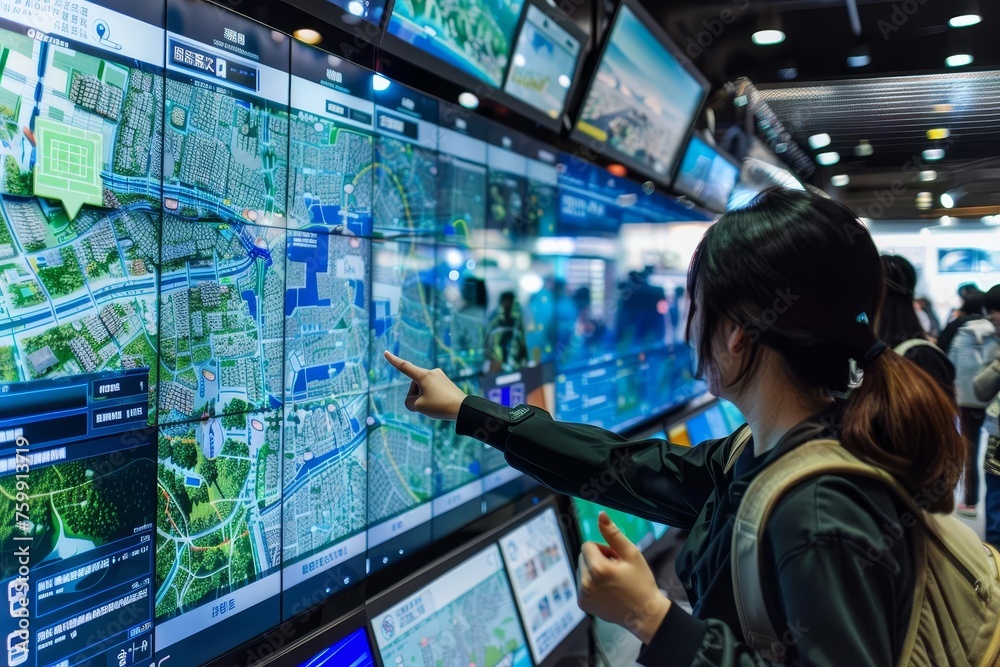 Interactive urban planning display in a smart city expo Where visitors ...