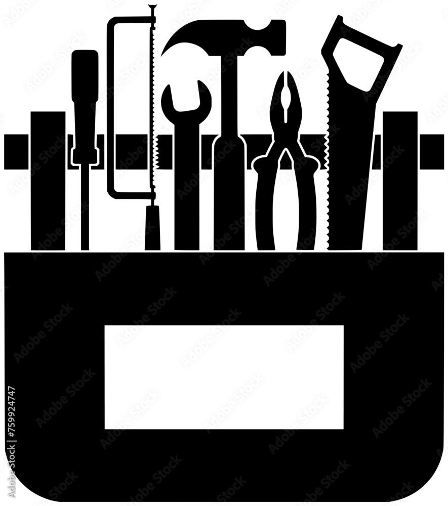 equipment illustration repair silhouette service logo work icon tool ...