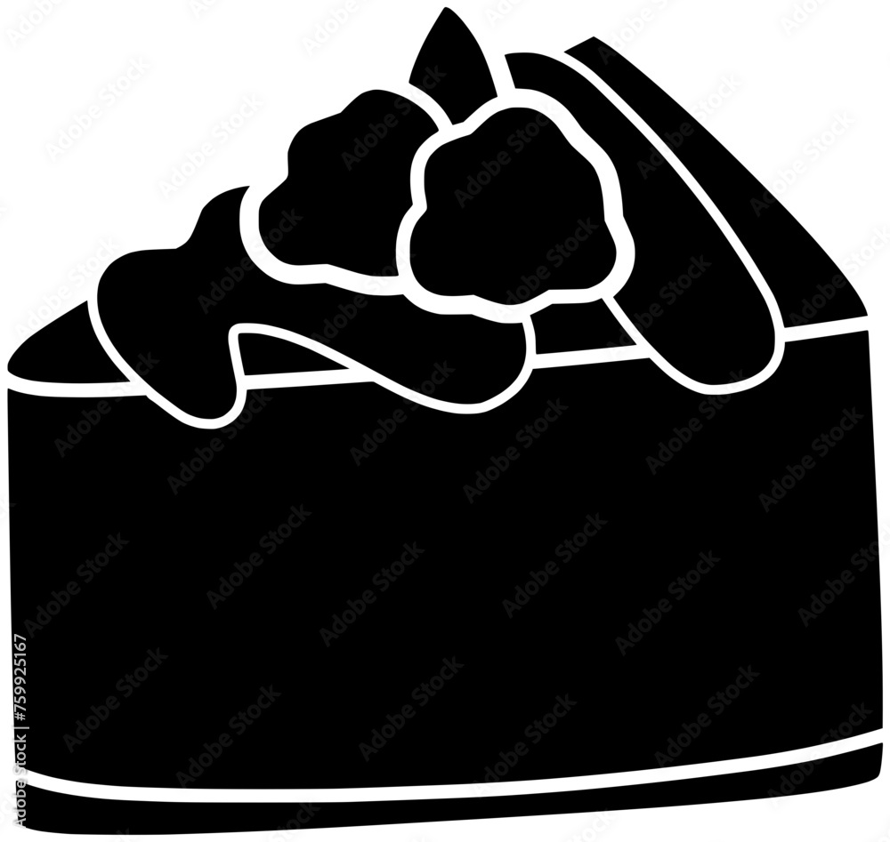 cheesecake illustration food silhouette bakery logo chocolate icon ...