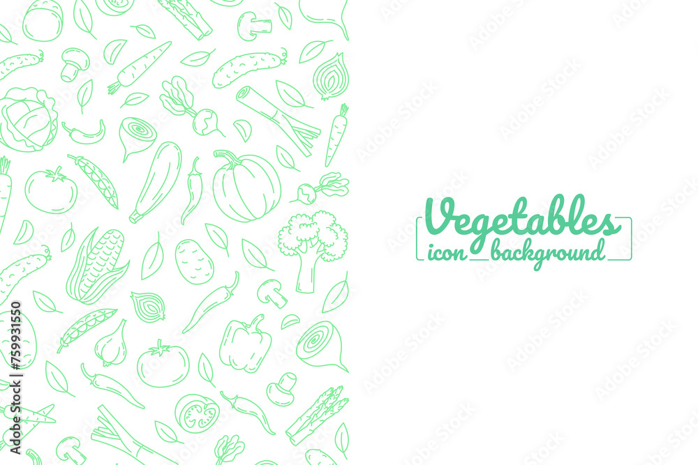 Vegetables hand drawn doodle pattern. Illustration for backgrounds ...