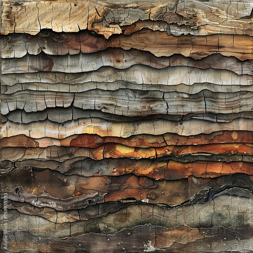 Use textures and layers to represent the annual layers of varve ...