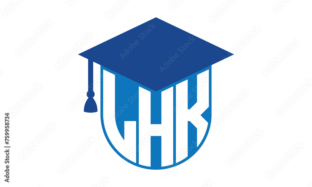 LHK initial letter academic logo design vector template. school college ...