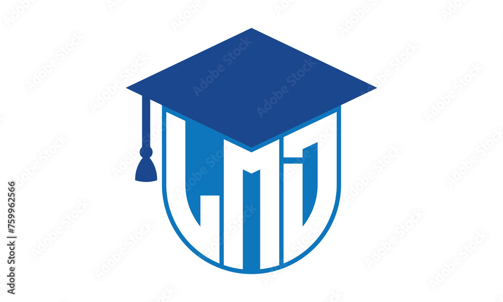 LMD initial letter academic logo design vector template. school college ...