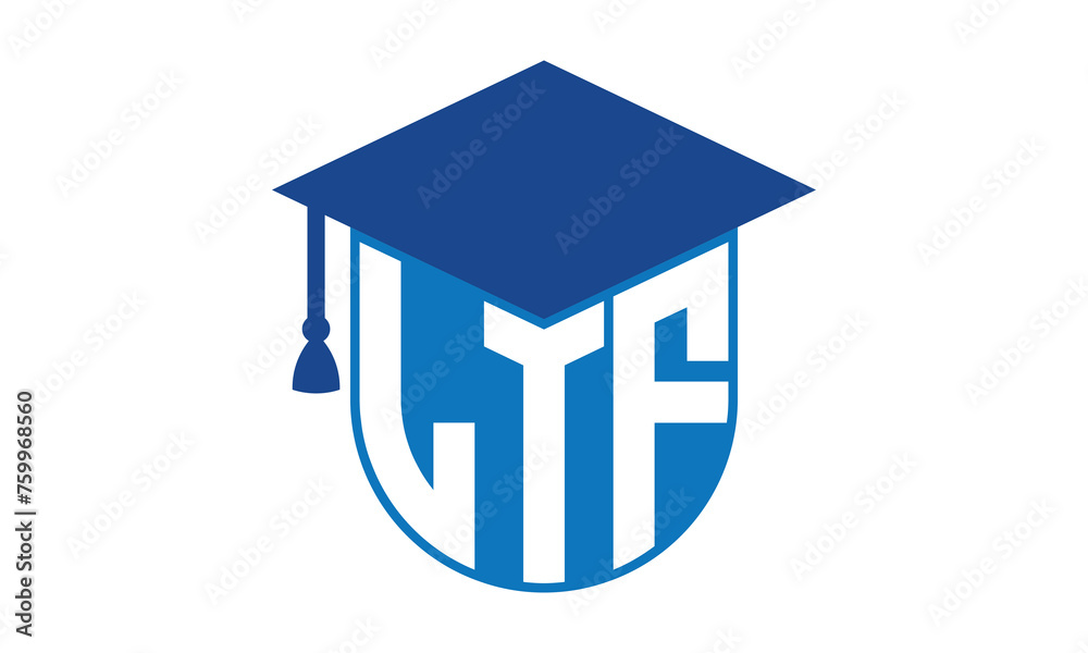 LTF initial letter academic logo design vector template. school college ...