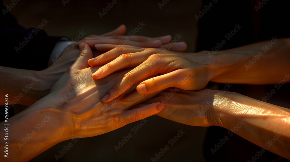 A Pristine Capture of Unified Hands Symbolizing Solidarity and ...