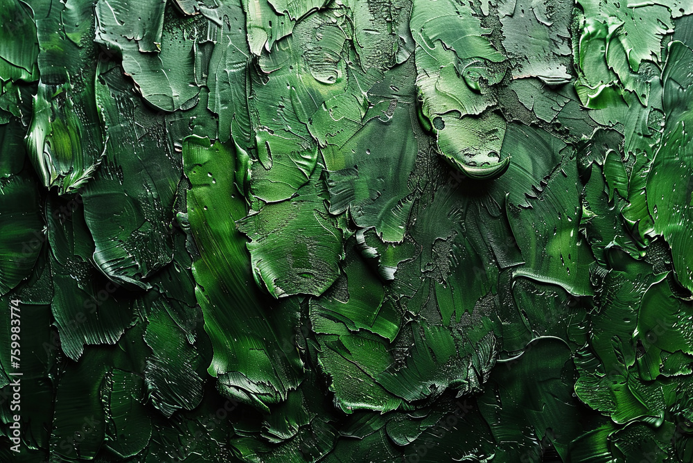 Green background with dabs of green paint of various sizes and shapes ...