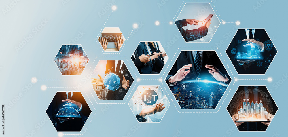 Communication technology , smart connection IOT and people network ...