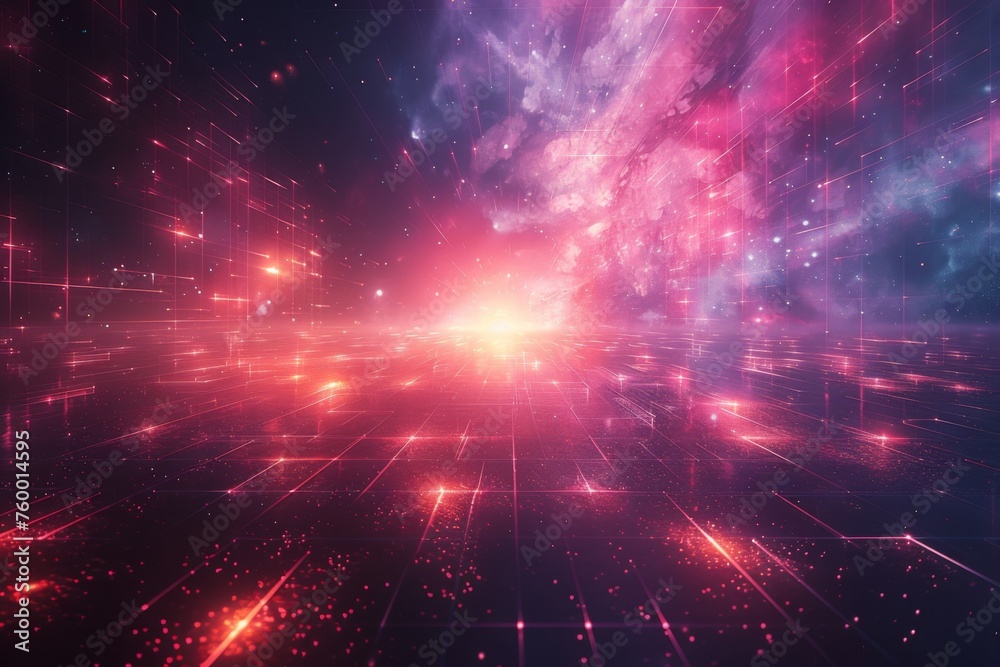 Abstract background with a gradient from warm to cool hues, filled with ...