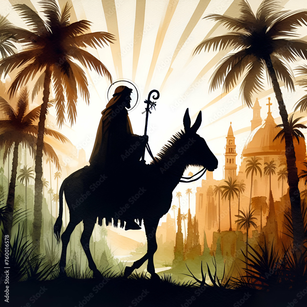 Palm Sunday, save will pray son of david. Jesus ride on a donkey ...