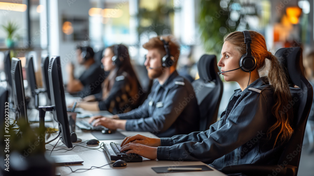 a 911 call center for first responders, fire, police, and medical ...