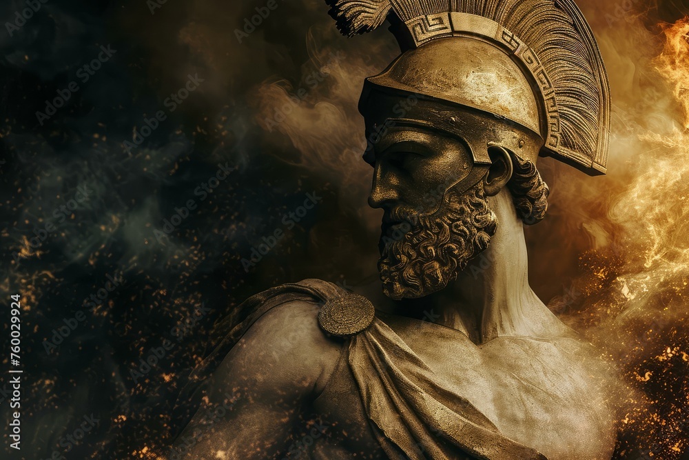 Ares god war mythology. Ancient stone. Generate Ai Stock Photo | Adobe ...