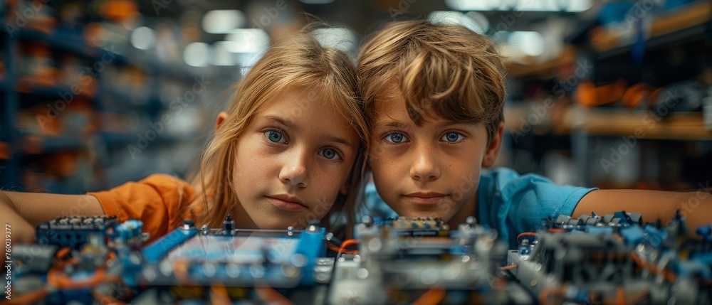 Foto de Programming robot controlled by phone in programming language scratch. Internet ...