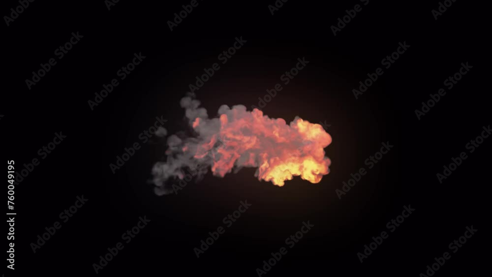 Animated Fire Effects VFX with Colored Variation and Glow Effect on ...