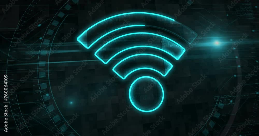 WiFi wireless mobile connection and internet hotspot symbol digital ...