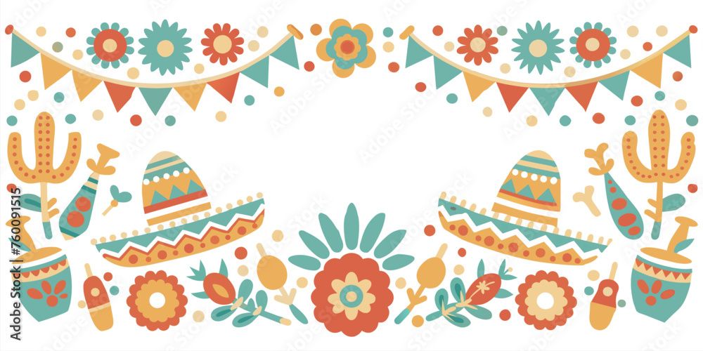 Mexican background festive backdrop for festival Cinco de mayo. Mexico ...