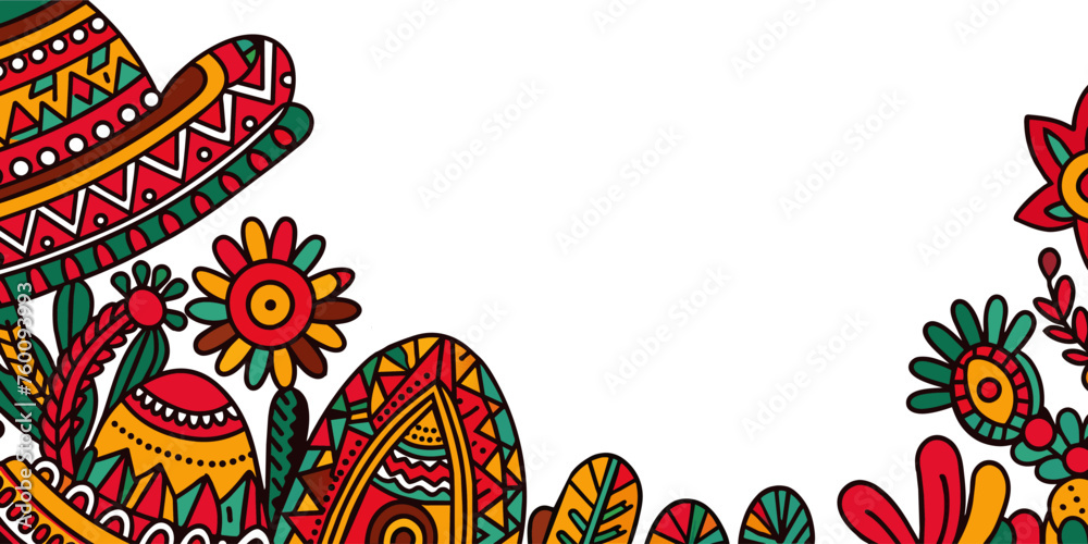 Mexican background festive backdrop for festival Cinco de mayo. Mexico ...