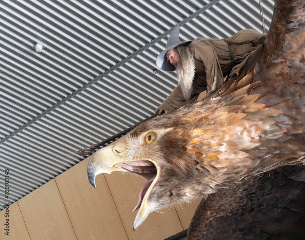 Close up image of the detailed artistry of Weta Studios on the ...