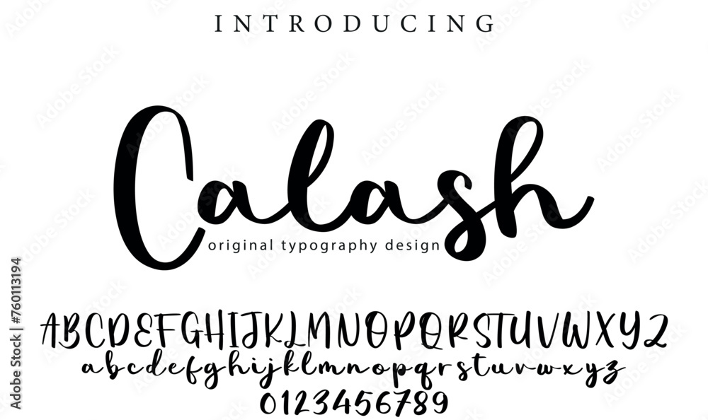 Calash Font Stylish brush painted an uppercase vector letters, alphabet ...