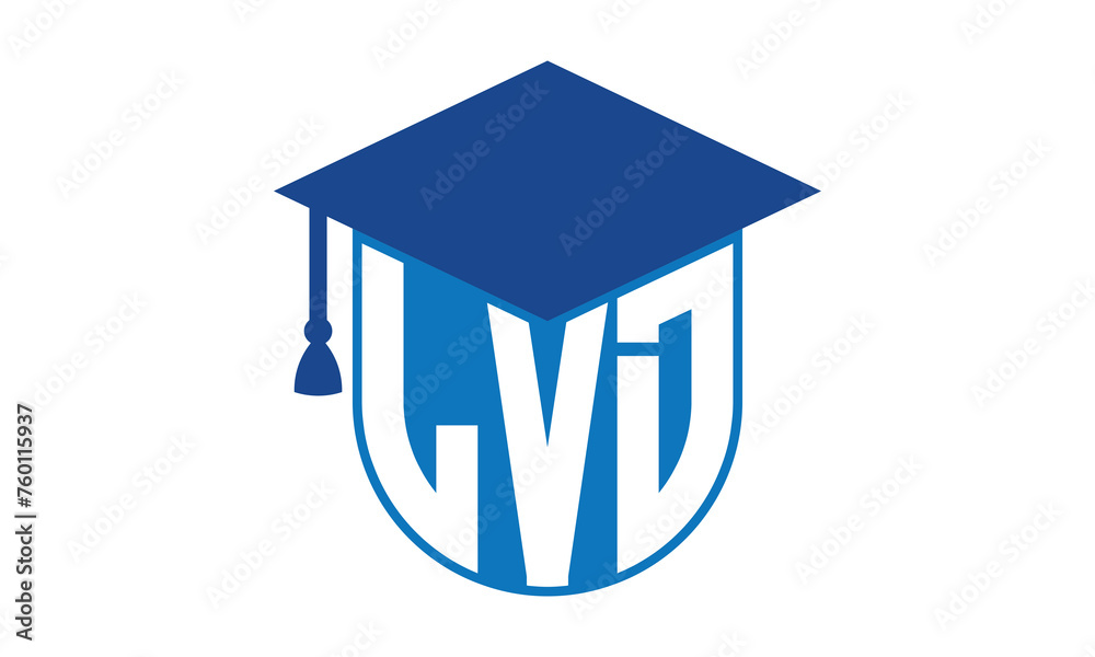 LVD initial letter academic logo design vector template. school college ...