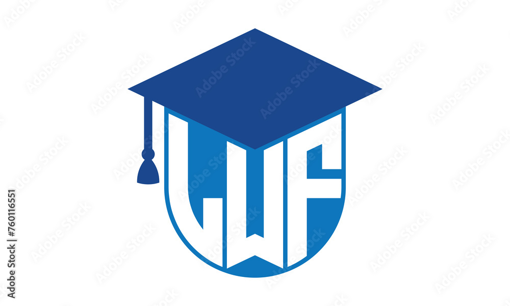 LWF initial letter academic logo design vector template. school college ...