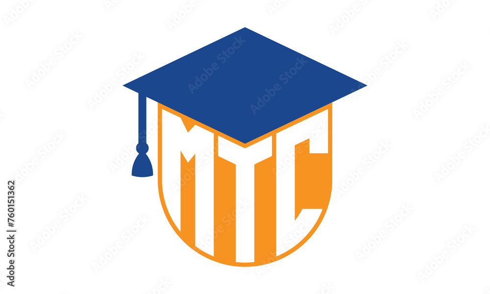 MTC initial letter academic logo design vector template. school college ...