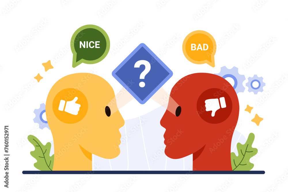 Different perspectives and vision, two points of view on same problem ...