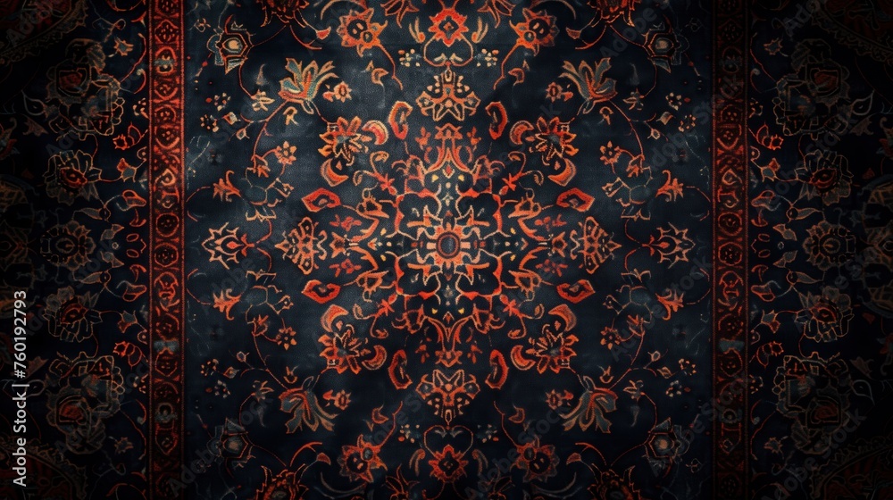 A traditional Indian, Iranian, Persian, Ottoman or Middle Eastern silk ...