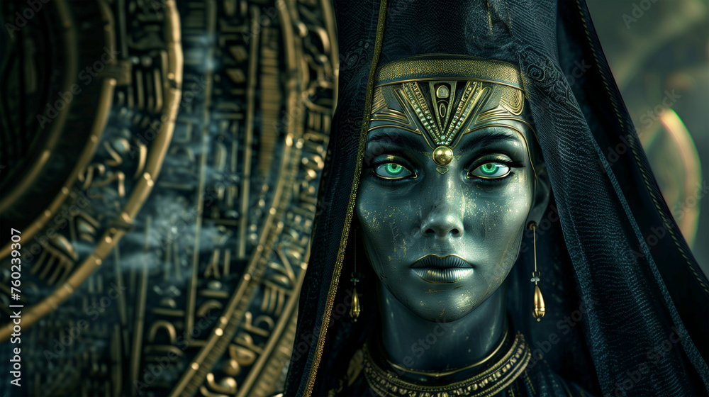 Anunnaki female with Green eyes. princess Alien Human Hybrid. Ancient ...