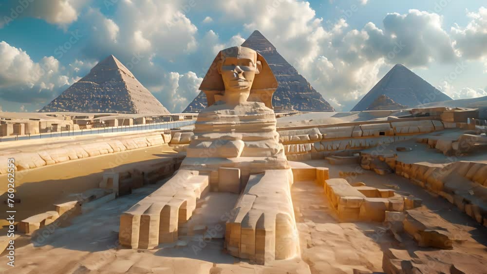 Vidéo Stock 4K HD video clips The Great Sphinx is a giant 4,500-year ...