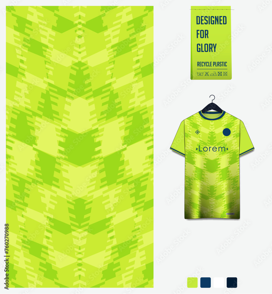 Fabric textile pattern design for soccer jersey, football kit, sport t ...