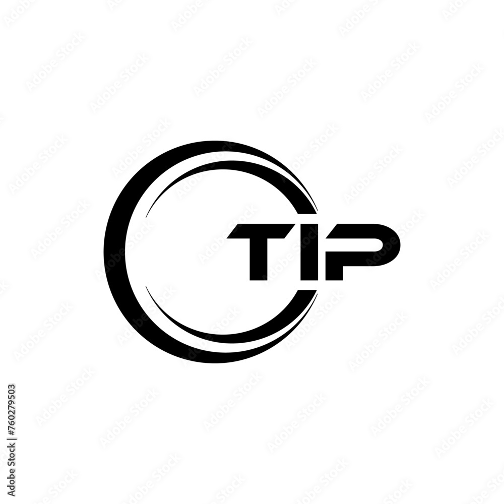 TIP letter logo design with white background in illustrator, cube logo ...
