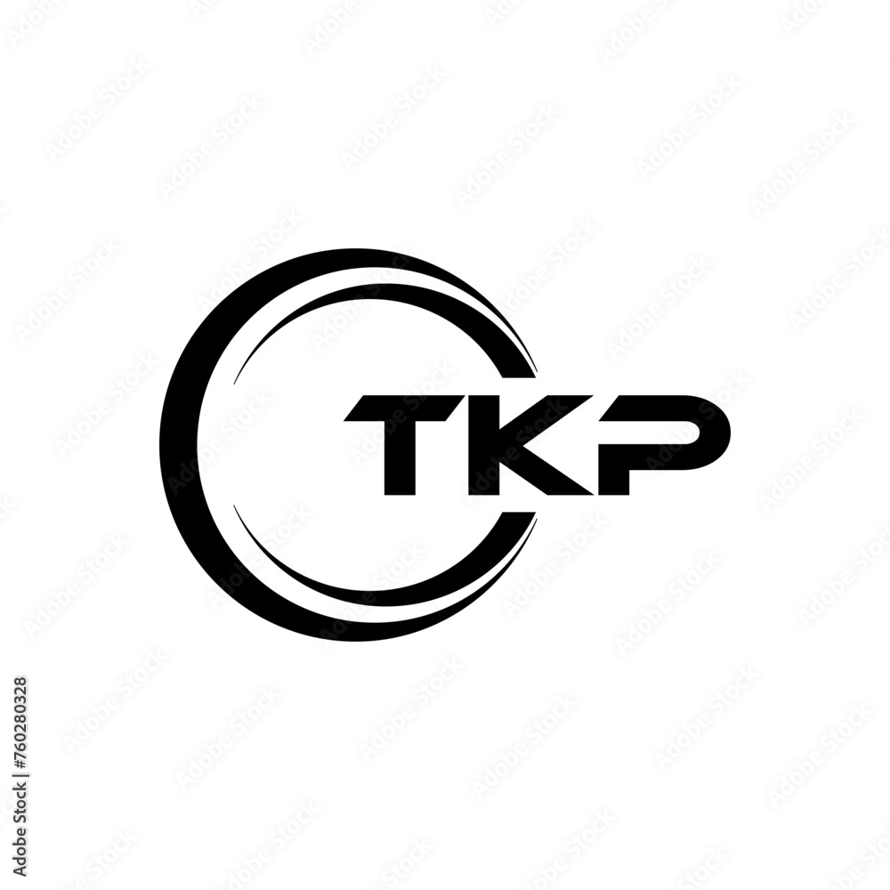 TKP letter logo design with white background in illustrator, cube logo ...